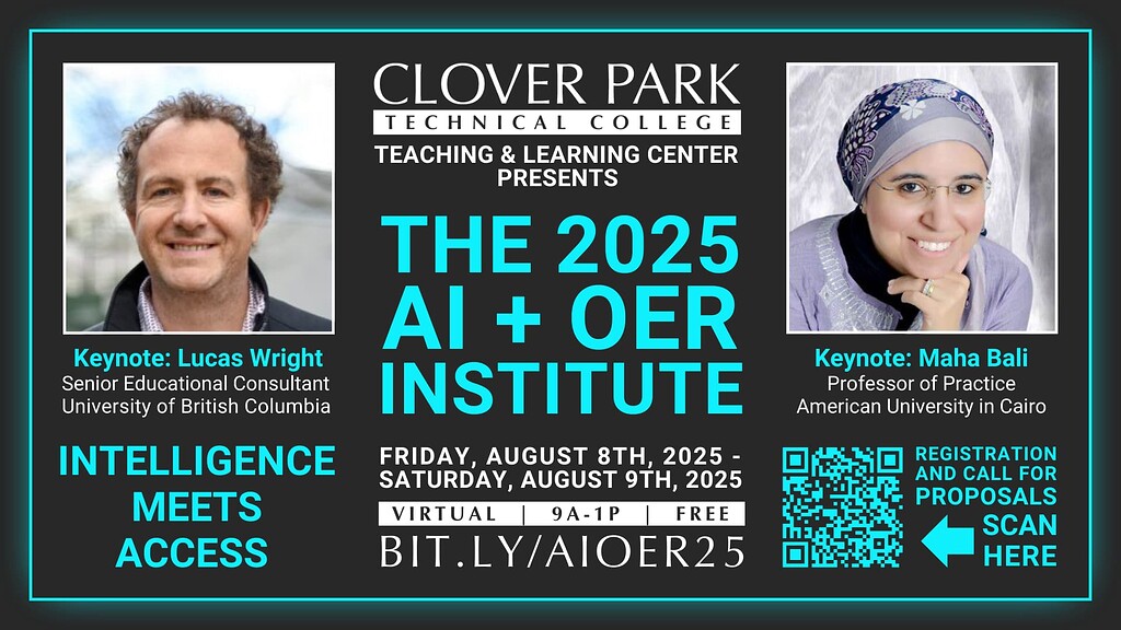 Clover Park Technical College's 2025 AI+OER Institute - Free and ...